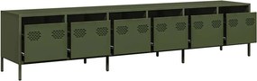 TV skříňka olivová 202 x 39 x 43,5 cm ocel válcovaná za studena 3307153