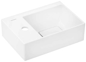 Hansgrohe Xevolos E - Umývátko 36x25 cm, bez přepadu, otvor pro baterii vlevo, SmartClean, bílá 61087450