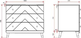 Bílá dětská komoda s přebalovacím pultem 100x100x74 cm Billy – Vipack