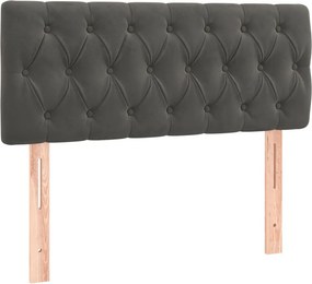 Box spring postel s matrací tmavě šedá 90x190 cm samet 3141456
