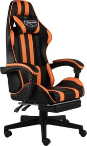vidaXL Herní židle s podnožkou černo- umělá kůže [20533] Barva: Zelená