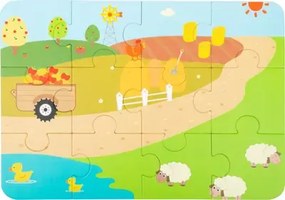 SMALL FOOT Puzzle s postavičkami v kufříku Farma / od 3 let