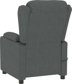 Masážní křeslo tmavě šedé textil 339059