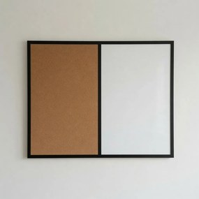 Toptabule.sk  Kombinovaná tabule v černém dřevěném rámu COLOR 120x90 cm
