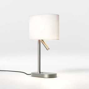 Designová stolní lampička s přídavnou lampičkou na čtení Venn Table Reader Noha: Nikl matný, Stínítko: Bílé