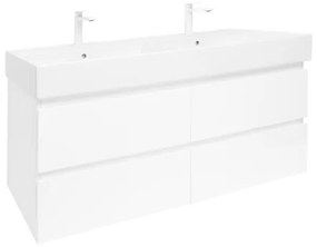 Koupelnová skříňka s umyvadlem SAT B-Way 119x50x45 cm bílá lesk BWAY2120WU2BB