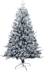 Umělý vánoční stromek, zasněžený smrk, 150cm