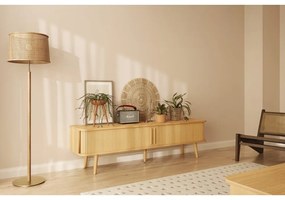 TV stolek v dekoru dubu v přírodní barvě 178x50x40 cm Rove – Woodman