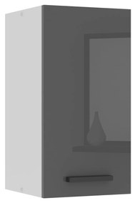 Kuchyňská skříňka Belini Premium Full Version horní 30 cm šedý lesk