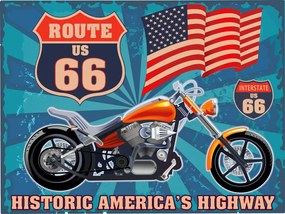 Obraz Motocykl S Americkou Vlajkou Ve Stylu Vintage Nedostatek Nedostatek Plátno Canvas 40x30