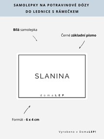 SLANINY - Samolepka s rámečkem na dózy do lednice, 6 x 4 cm