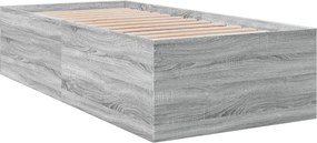 Rám postele šedý sonoma 100 x 200 cm kompozitní dřevo 3280963