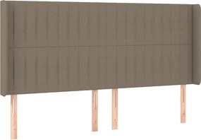 Box spring postel s matrací a LED taupe 200x200 cm textil 3138505