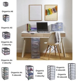 SUNDIS Úložný box s 6 zásuvkami, antracit, OFFICEMIX