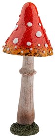 Podzimní dekorační houba Muchomůrka, 23 cm, polyresin, 23 cm