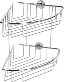 tesa Dvoupatrový rohový košík do sprchy Baath, chrom, 275 x 203 x 205 mm