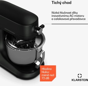 Klarstein Chiara kuchyňský robot, 1600 W, 12 nastavení, mísa z nerezavějící oceli, LCD displej, včetně příslušenství