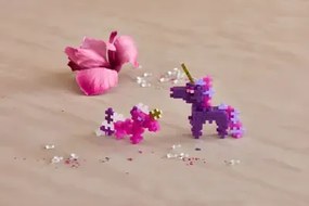 PLUS-PLUS Stavebnice Jednorožci Glitter / 100 dílků / Tuba