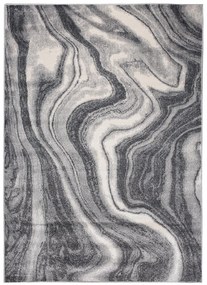 Tmavě šedý designový koberec s abstraktním vzorem Šířka: 80 cm | Délka: 150 cm