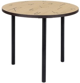 DNYMARIANNE -25% Dubový kulatý konferenční stolek Woodman Arty I. s kovovou podnoží 50 cm