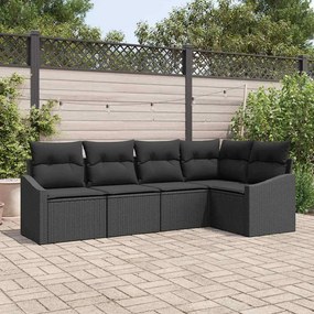Set pohovek 5 ks Černá polyratan 3346723