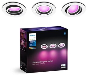 Philips - SADA 3xLED RGBW Stmívatelné podhledové Hue CENTURA 1xGU10/4,2W/230V