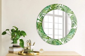 Kulaté dekorativní zrcadlo Džungle odchází fi 50 cm
