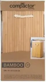 Compactor Bamboo - obdélníkový přírodní / Bambusový koš na prádlo s ví