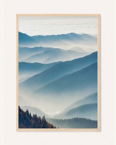 Oboustranný plakát Mlhavá Krajina / Podzimní Stromy | 30 x 42 cm | DP351303