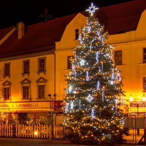 LED padajicí sníh, 70 diod, 70 cm