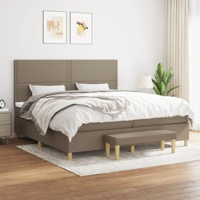 Box spring postel s matrací taupe 200x200 cm textil 3137105