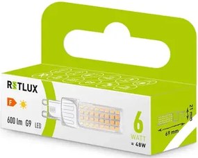 RETLUX RLL 469 G9 6W LED / 600 lm / 3000K - teplá bílá