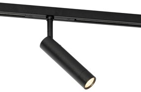 Moderní černé bodové svítidlo pro jednofázový kolejnicový systém - Slimline Uzzy