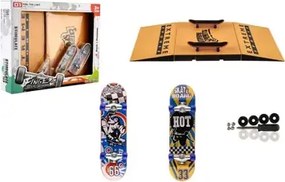 TEDDIES Prstový skateboard šroubovací s rampou / Plast / 10 cm / 2 ks