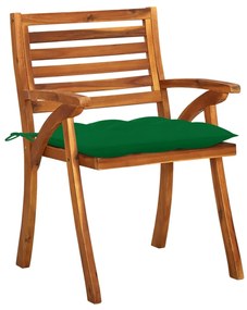 Zahradní židle s poduškami 4 ks masivní akáciové dřevo,  3075194