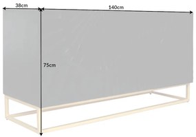 Designová komoda Shayla 140 cm černé mango