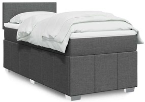 Box spring postel s matrací tmavě šedá 80 x 200 cm textil 3286889