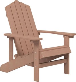 Zahradní křesla Adirondack se stolkem HDPE hnědá 3095706