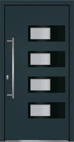 vidaXL Vchodové dveře antracitové 110 x 210 cm hliník a PVC [3157073]