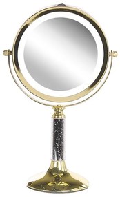 Kosmetické zrcadlo Brita (zlatá) (s LED osvětlením). 1077888