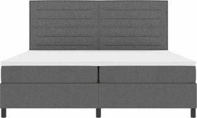Postel s boxspringem s matrací Tmavě šedá 200 x 200 cm textil 3339337