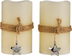 Livarno® LED svíčka z přírodního vosku (lano/hvězda)