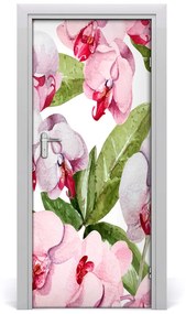 Samolepící fototapeta na dveře Orchidej 75x205 cm