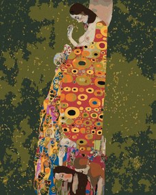 zuty zuty - malování podle čísel - naděje ii (g. klimt), 80x100 cm, plátno+rám