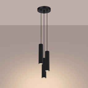 Sollux Lighting Závěsné svítidlo KARBON 3P černé