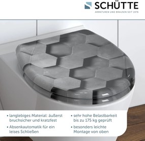 Eisl Sanitär WC prkénko Duroplast Soft Close Hexagons 82392