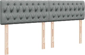 Box spring postel s matrací světle šedá 200 x 200 cm textil 3286794