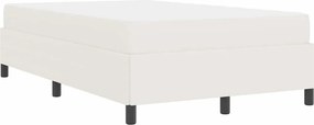 Rám postele s matrací Krémová 120 x 190 cm textil 3399112