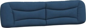 Postel s matrací Hvar modrá 200 x 200 cm textil 3208561