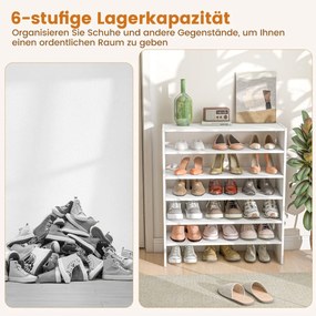 Costway Stojan na boty 78 cm Dlouhá horizontální skříňka na boty 2-vrstvý úložný